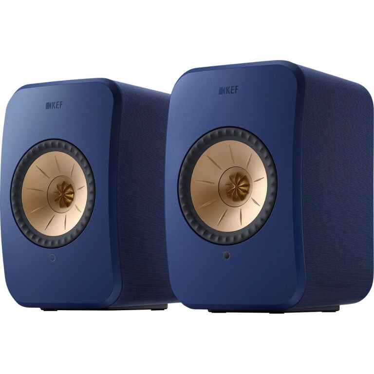 KEF LSXII Definitive Compact Wireless HiFi Bookshelf Speakers Blue - Pair